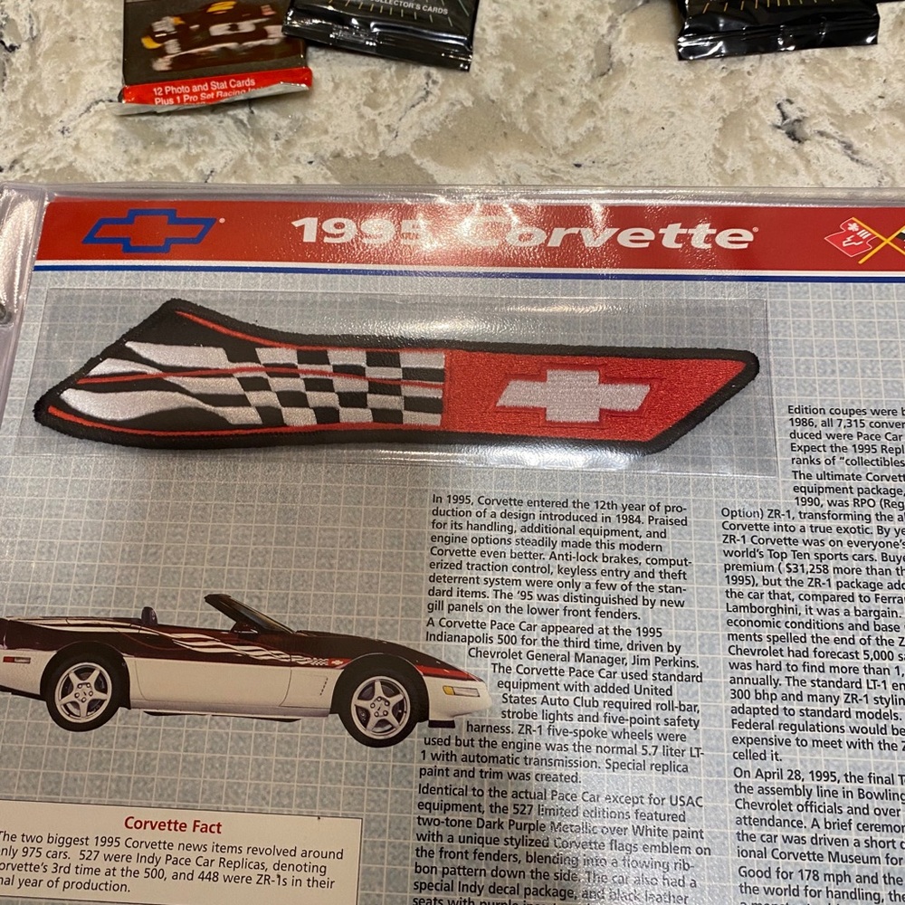 Corvette Patch Collection And Trading Cards - Gem